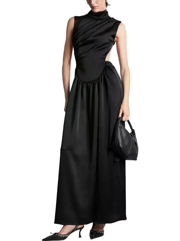SIEDRES Open-back Maxi Dress - Black