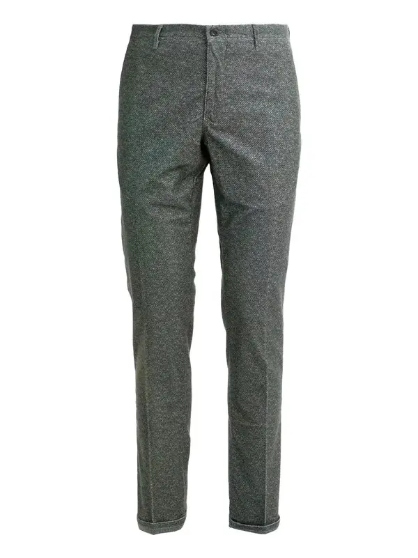Incotex Textured Cotton Trousers - Grey