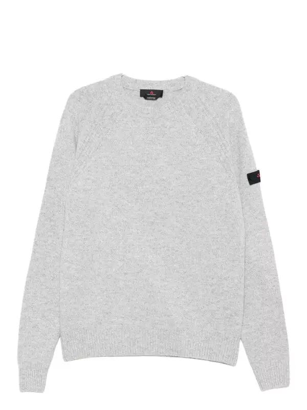 Peuterey Crew-neck Sweater With Logo Patch - Grey
