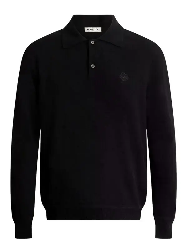Bally Long-sleeves Polo Shirt - Black
