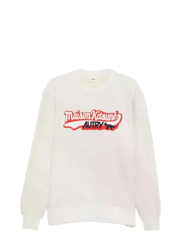 Maison Kitsuné X Autry Logo-print Sweatshirt - Grey