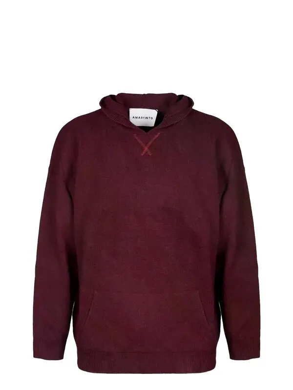 AMARANTO Kangaroo Pocket Hoodie - Purple