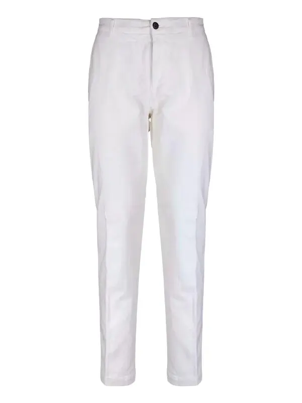 Eleventy Button-fastening Corduroy Trousers - White