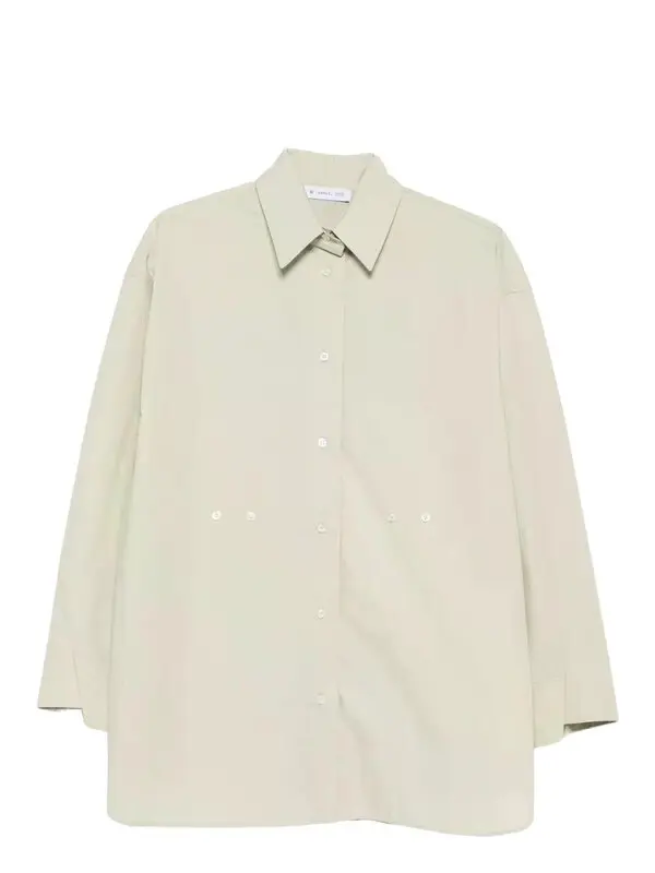 MANUEL RITZ Cotton Poplin Shirt - Green