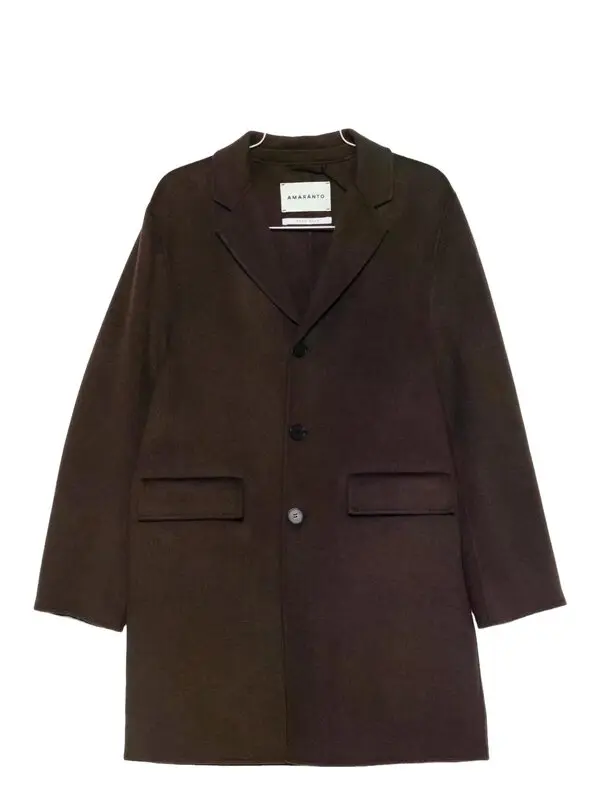 AMARANTO Single-breasted Coat - Brown