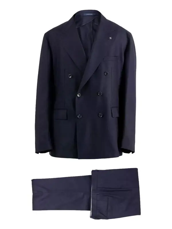 Tagliatore Virgin Wool Double-breasted Suit - Blue