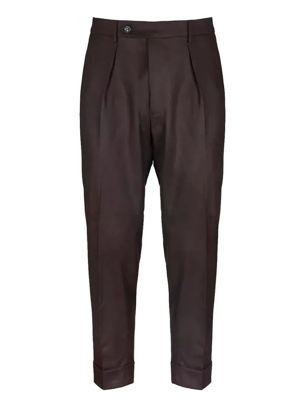 BERWICH Chiaia Pleated Trousers - Brown