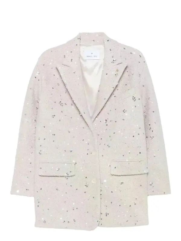 MANUEL RITZ Sequin-embellished Bouclé Jacket - Neutrals