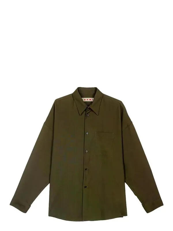 Marni Chest-pocket Shirt - Green