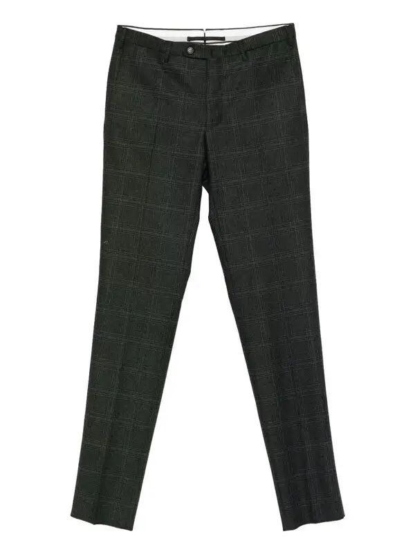 Incotex Plaid Trousers - Black