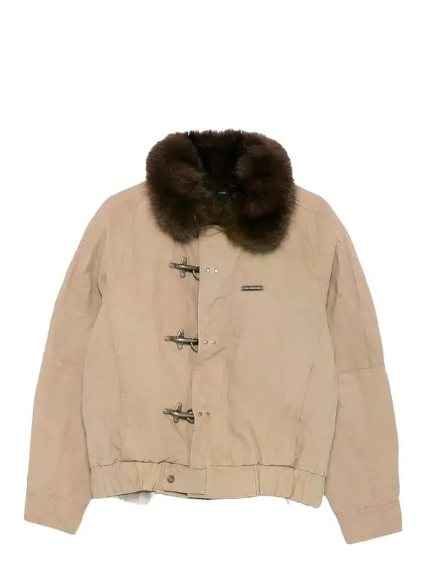 Andersson Bell Ortega Faux-fur Collar Jacket - Neutrals