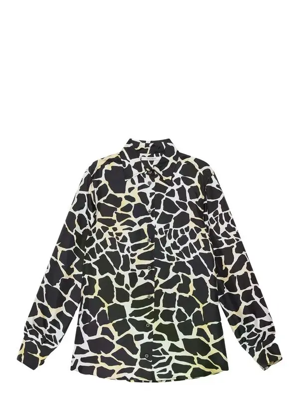 Malìparmi Giraffe-print Button-down Shirt - Black