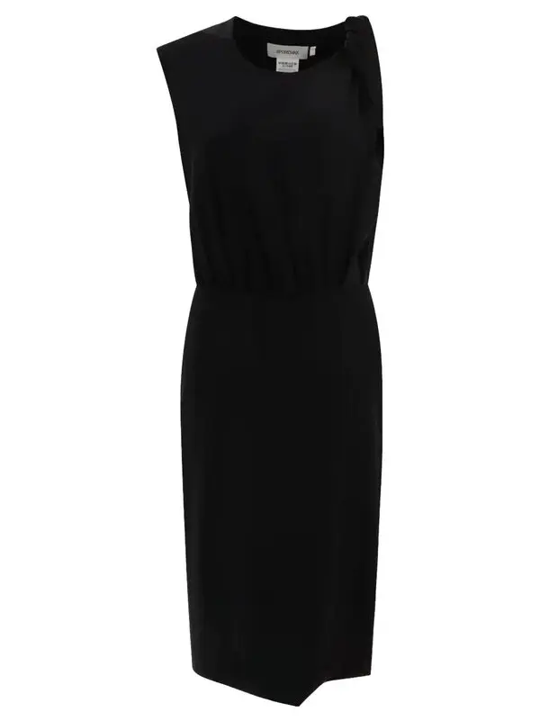 Sportmax Twisted-detail Sleeveless Dress - Black