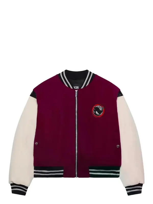 Gcds Patch-motif Bomber Jacket - Red
