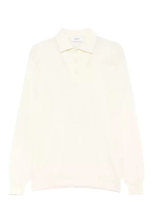 LARDINI Virgin-wool Polo Shirt - White