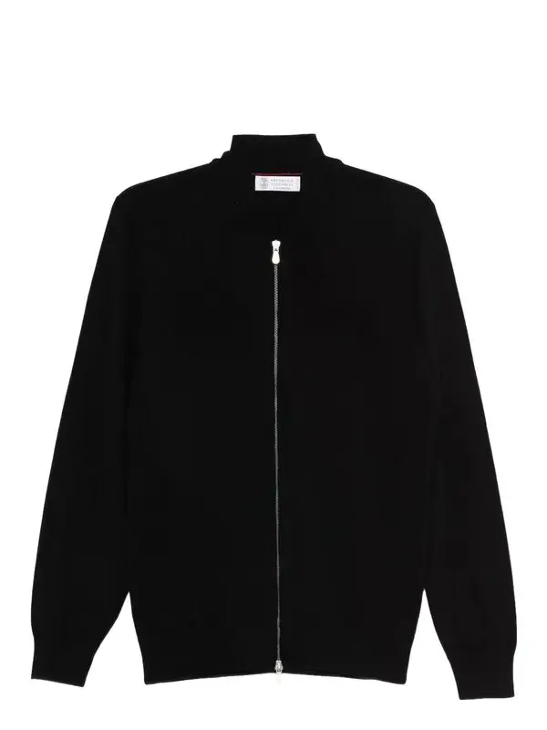 Brunello Cucinelli Zip-up Knitted Cardigan - Black
