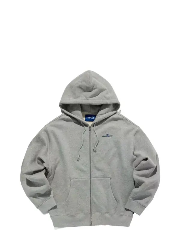 AWAKE NY Crown-logo Zip-up Hoodie - Grey