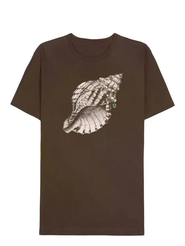 OSKLEN Shell-print T-shirt - Brown