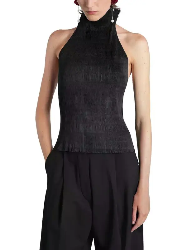 Magda Butrym Textured Open-back Top - Black