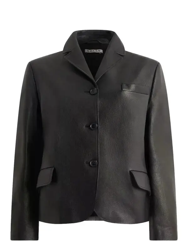 Bally Leather Blazer - Black