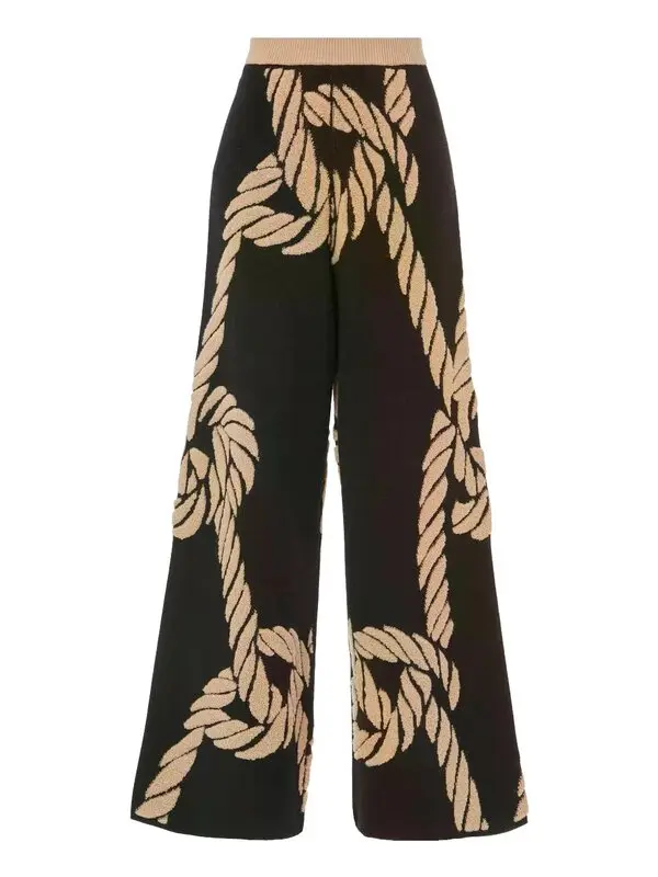 TEMPERLEY LONDON Rope-knot Wide-leg Trousers - Black