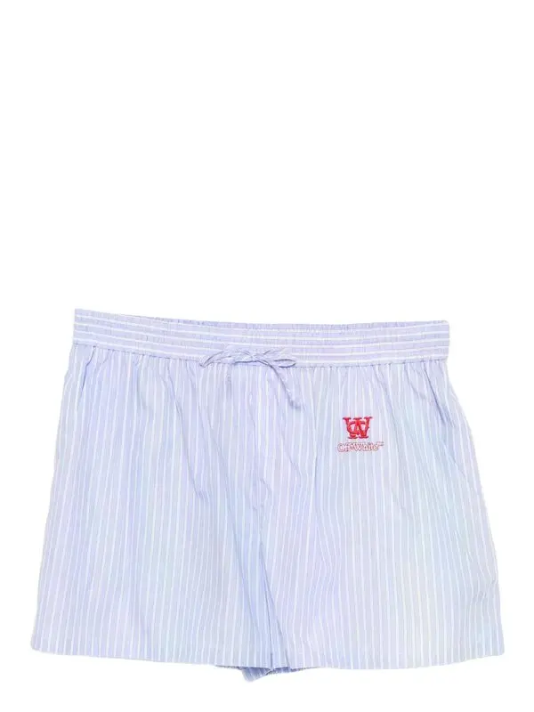 Off-White Striped Shorts - Blue