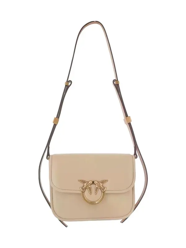 Pinko Love Birds Shoulder Bag - Neutrals