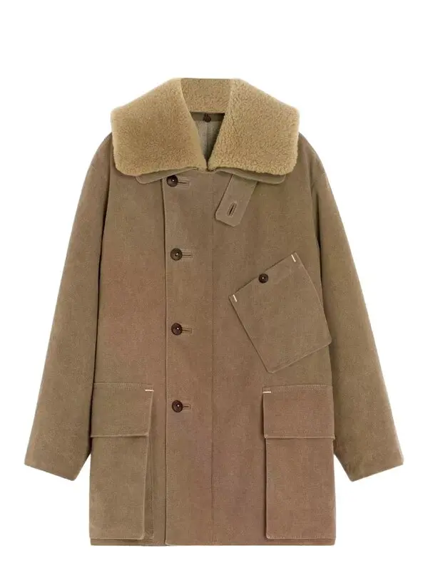 LEMAIRE Shearling-collar Parka - Neutrals