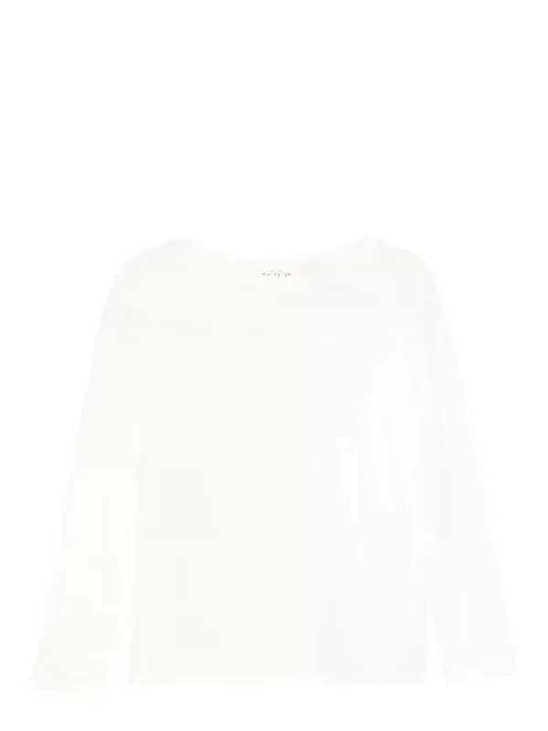 MA'RY'YA Boat-neck T-shirt - White