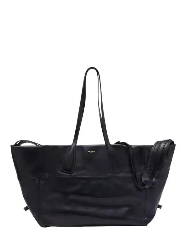 Balmain Leather Tote Bag - Black