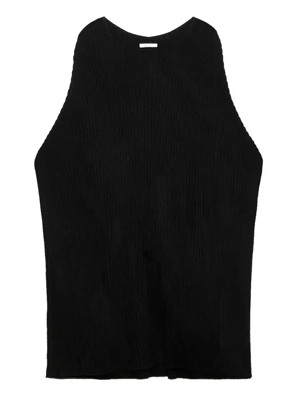Malìparmi Ribbed-knit Sleeveless Top - Black