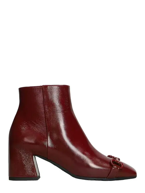 MARA BINI Buckle Square Toe Boots - Red