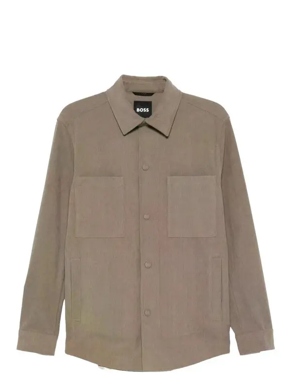 BOSS Patch-pocket Jacket - Brown