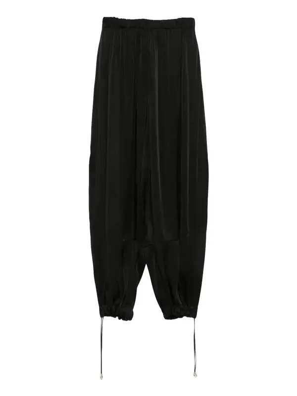 Fabiana Filippi Pleated Straight-leg Trousers - Black