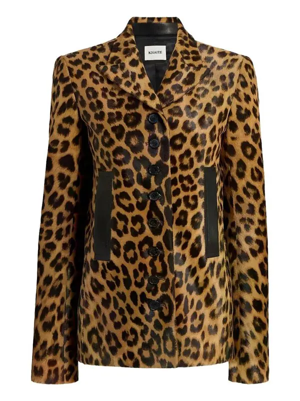 Khaite Leopard Print Jacket - Brown