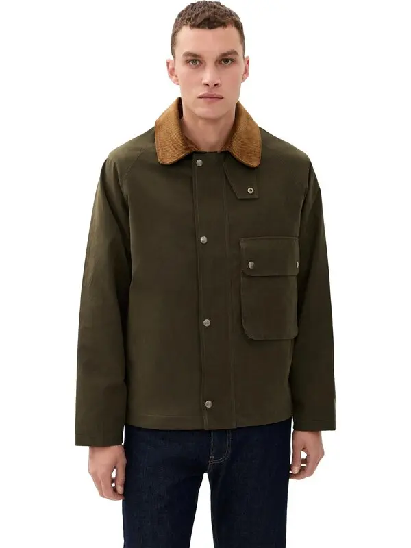 KNICKERBOCKER Bay Waxed Cotton & Nylon Jacket - Olive