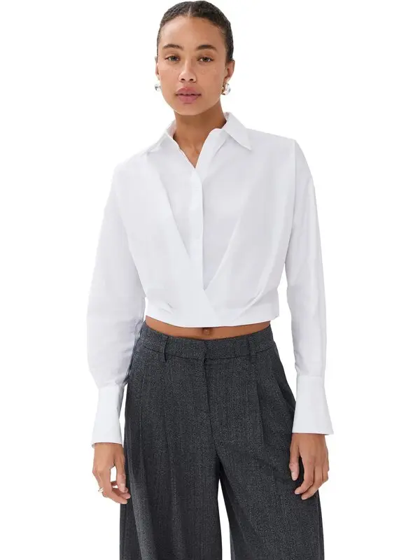 TWP Taken Buttondown Top - White