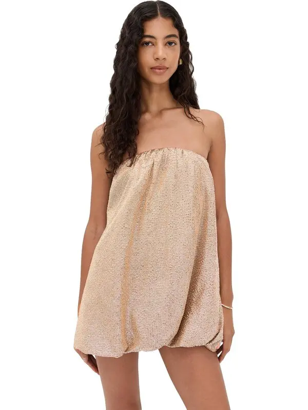 Show Me Your Mumu Beverly Bubble Mini Dress - Silver Confetti
