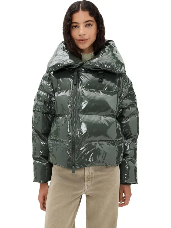 Rains Alta Vision Short Puffer Jacket - Swamp