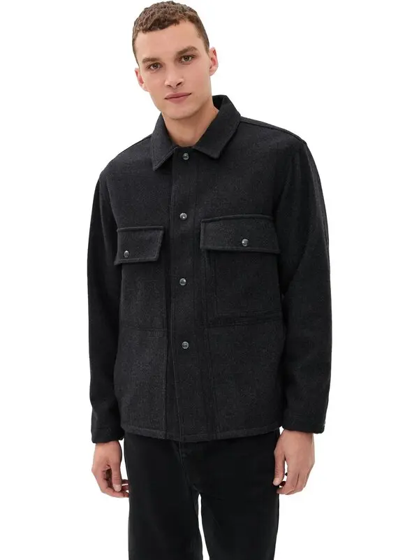 KNICKERBOCKER Mott Wool Cashmere Jacket - Charcoal