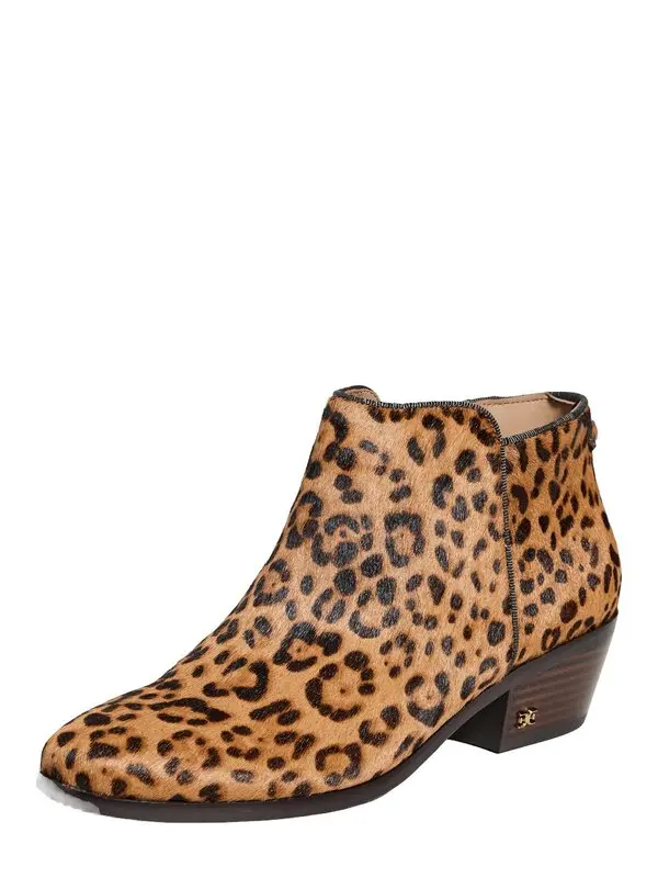 Sam Edelman Petty Leopard Haircalf Booties - Granada Tan