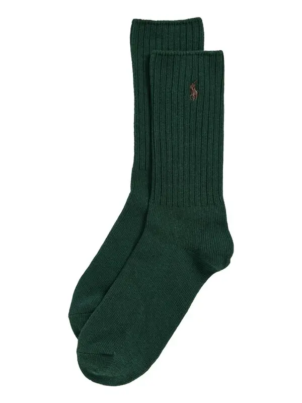 Ralph Lauren Cotton Rib Crew Socks - Dhunh
