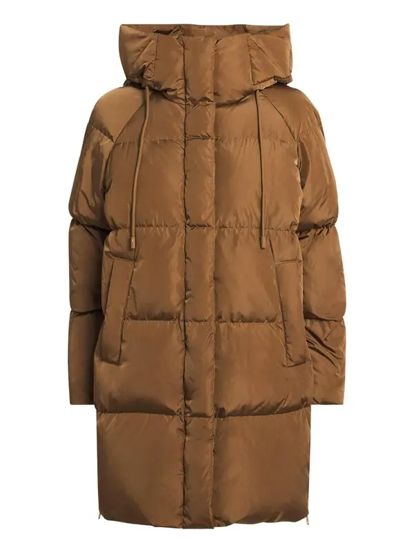 Max Mara Down-filled Quilted Midi Parka - Beige