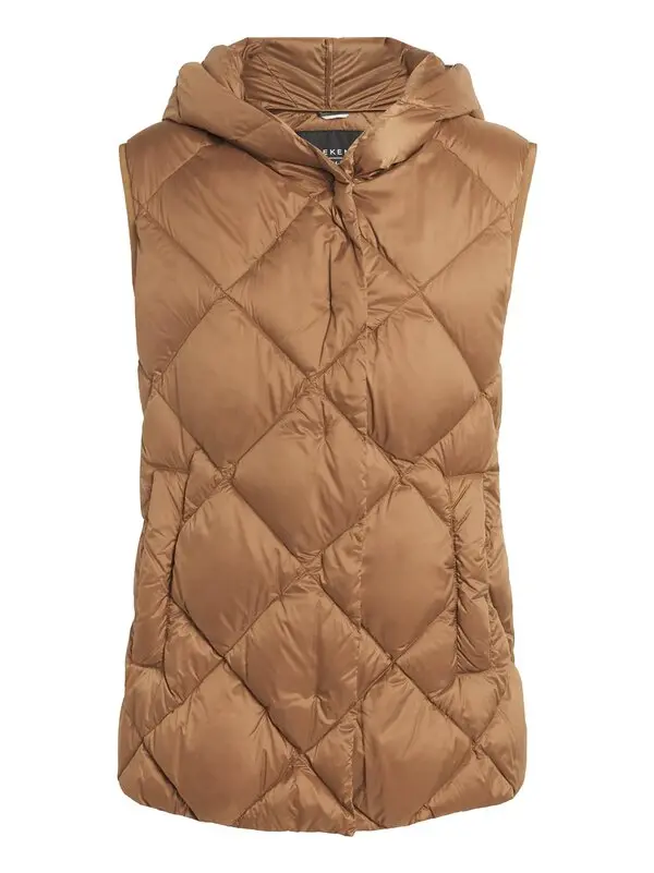 Max Mara Down Water-repellent Quilted Gilet - Beige