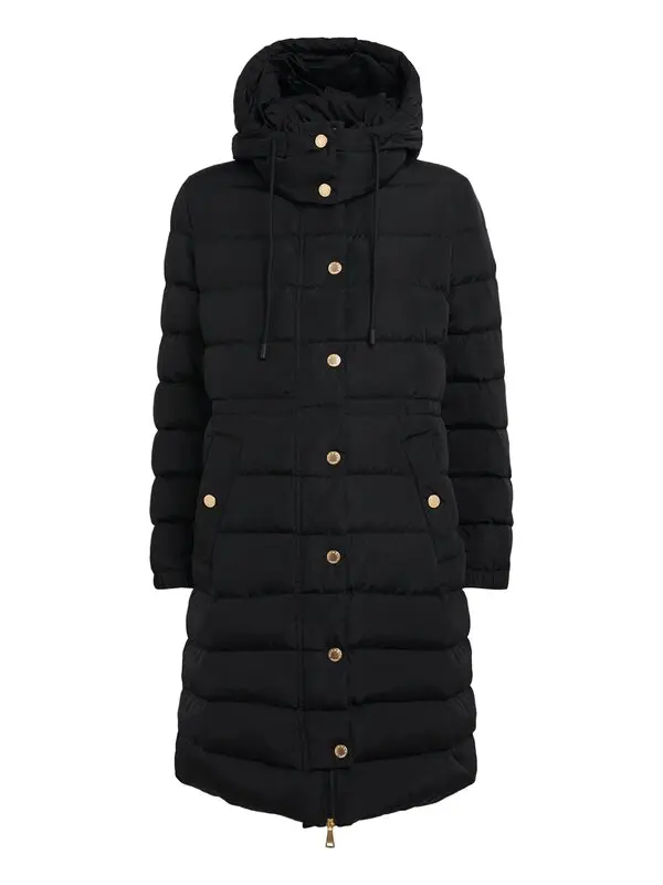 Max Mara Down-filled Longline Quilted Jacket - Black