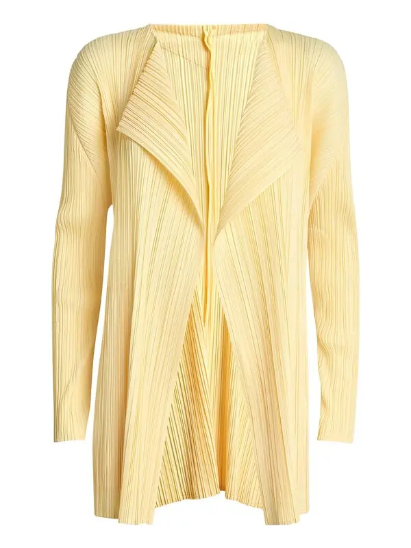 Issey Miyake Mellow Pleats Coat - Orange