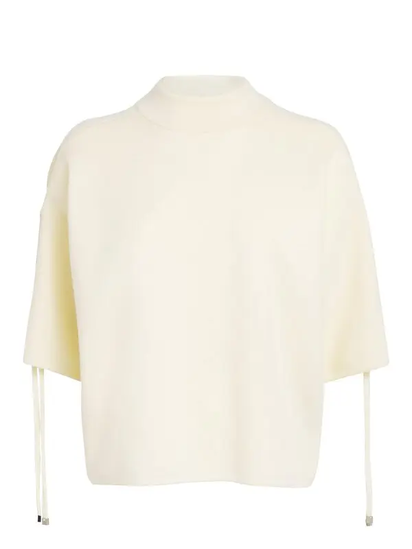 Max Mara Virgin Wool Funnel-neck Sweater - White
