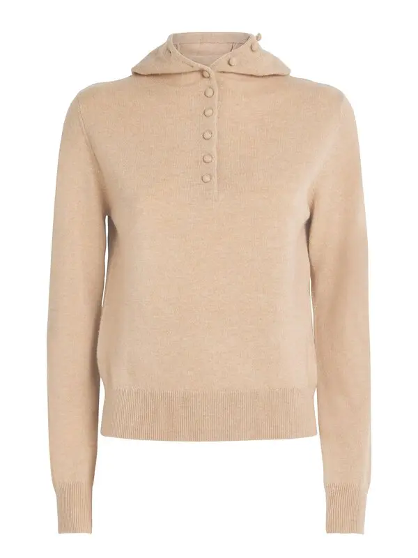 Claudie Pierlot Wool-cashmere Knitted Hoodie - Brown