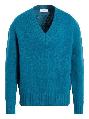 LARDINI Mélange V-neck Sweater - Green