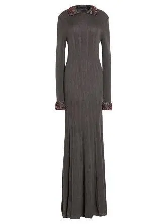 Alberta Ferretti Maxi Flared Dress - Grey